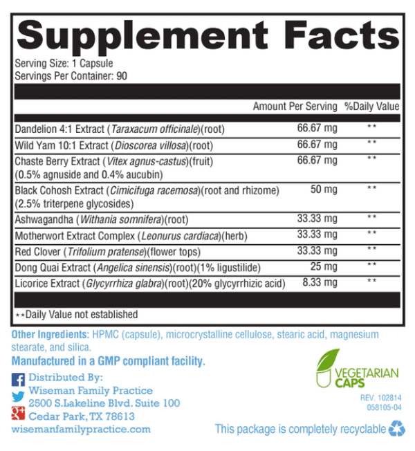 Female Balance | Wiseman Health Products